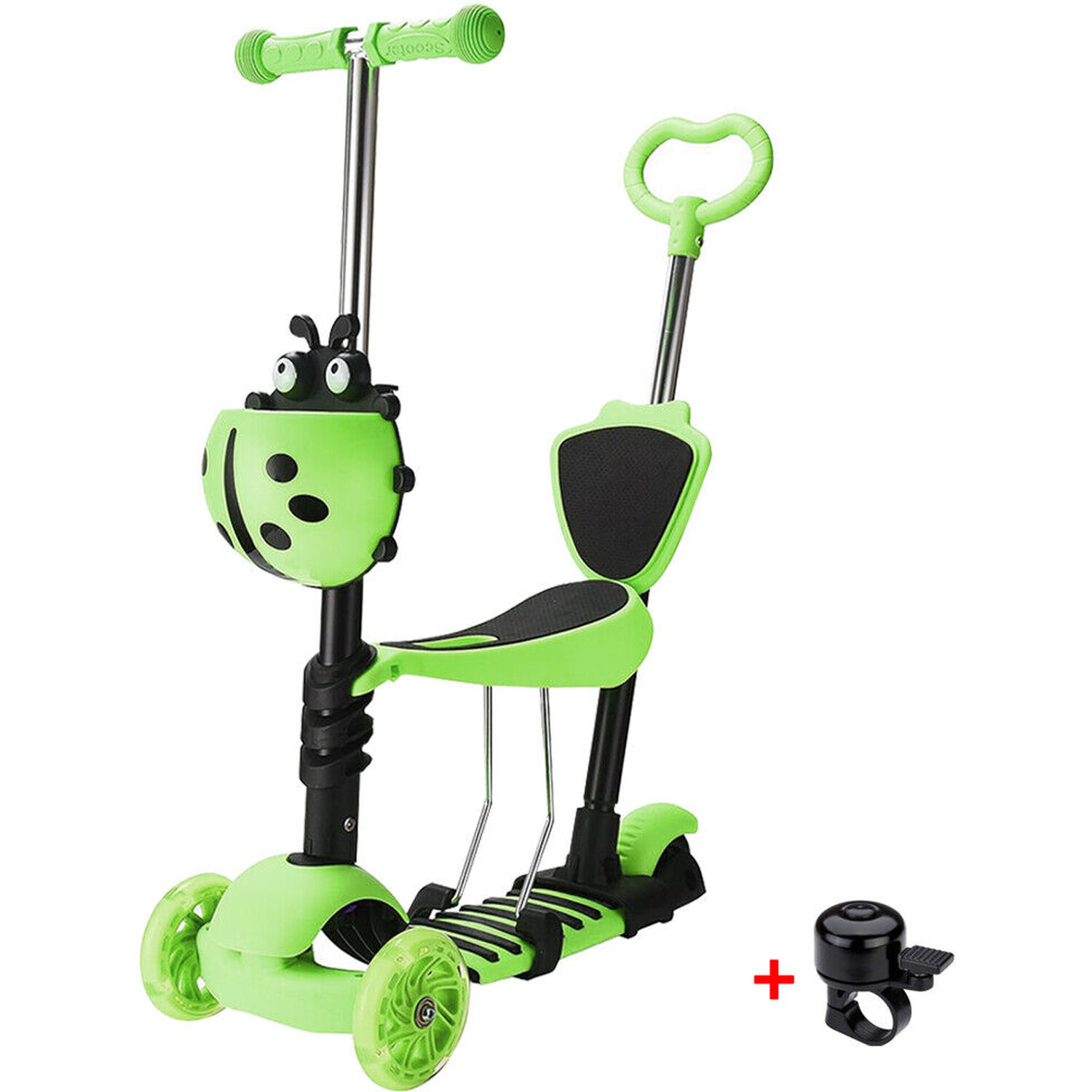 5-in-1 Adjustable Push Scooter with LED Wheels