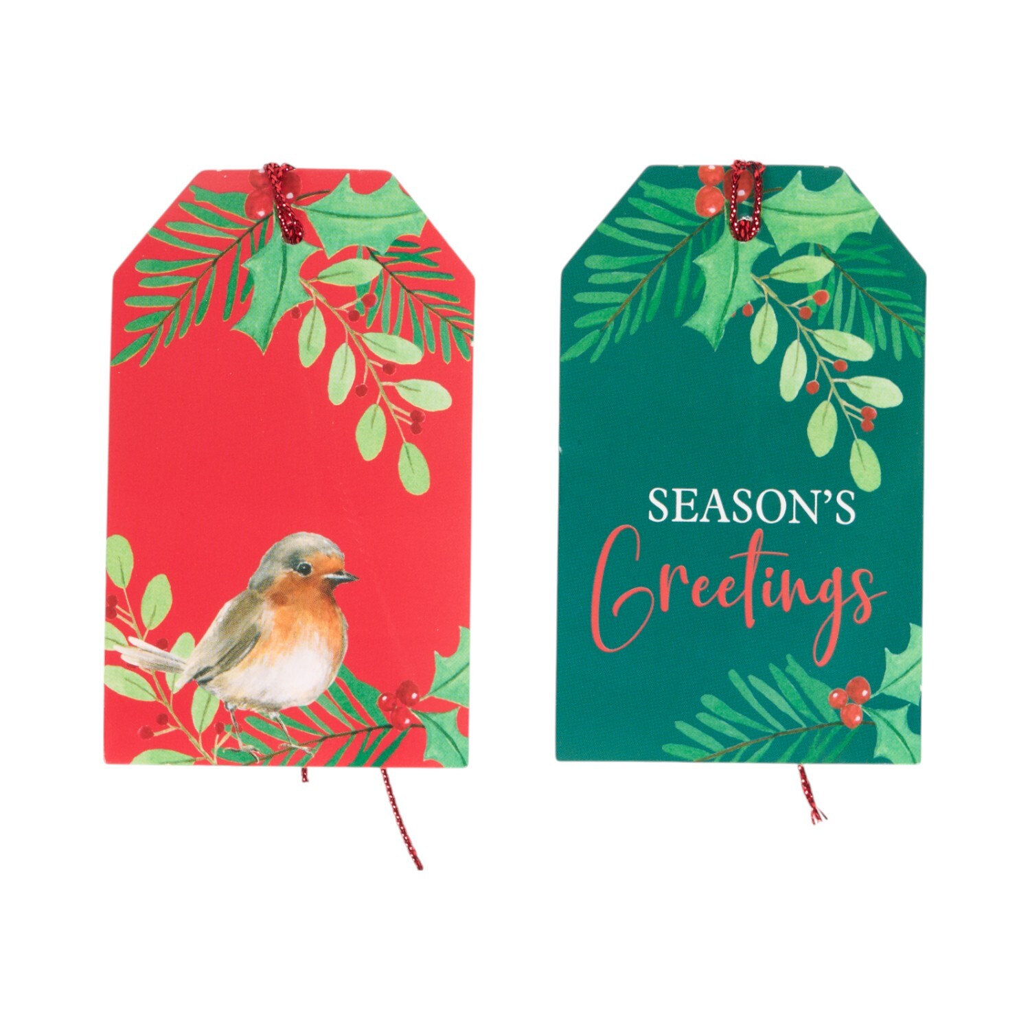 Pack of 12 Christmas Robin Gift Tags