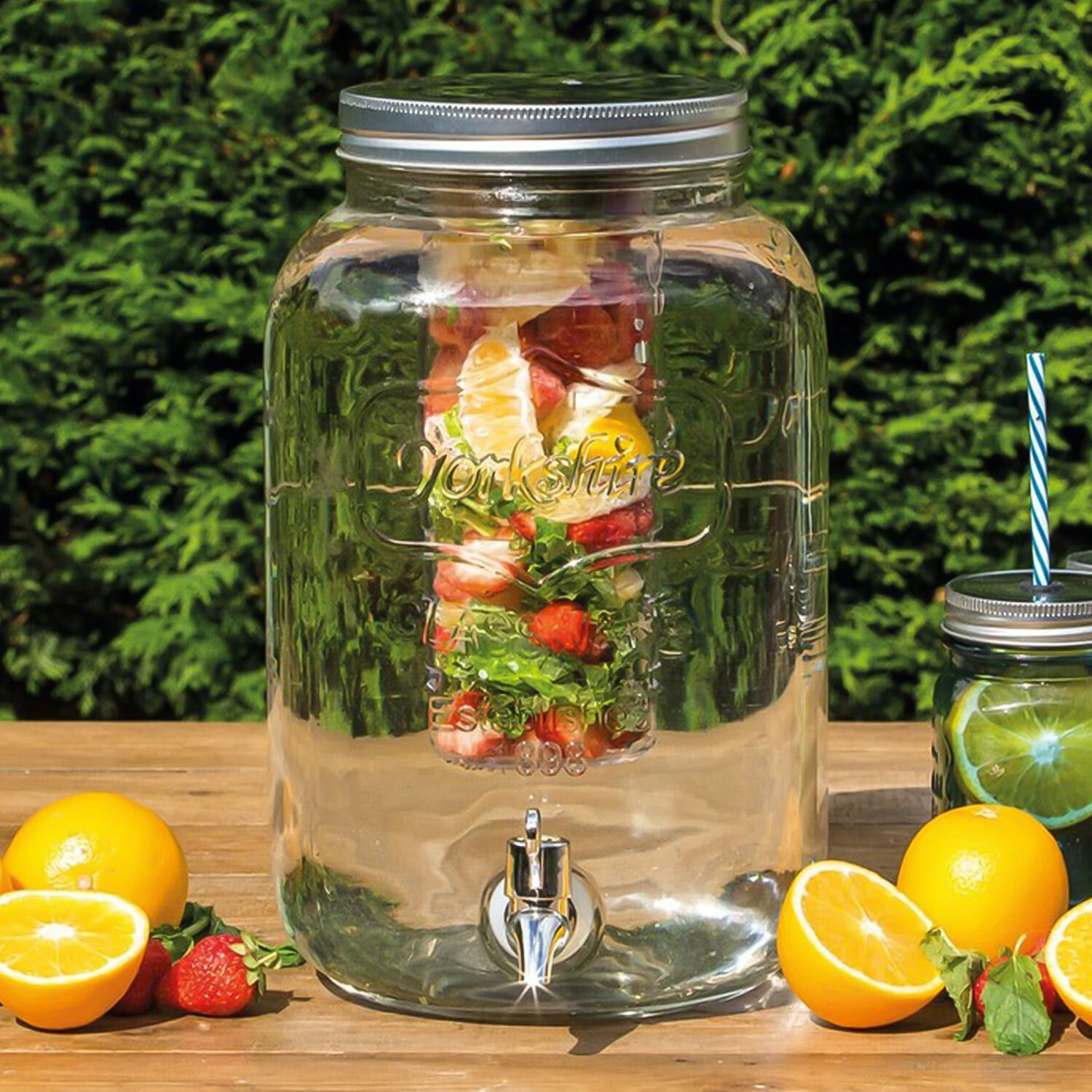 Home Made 7.5 Litre Glass Infuser Drinks Dispenser