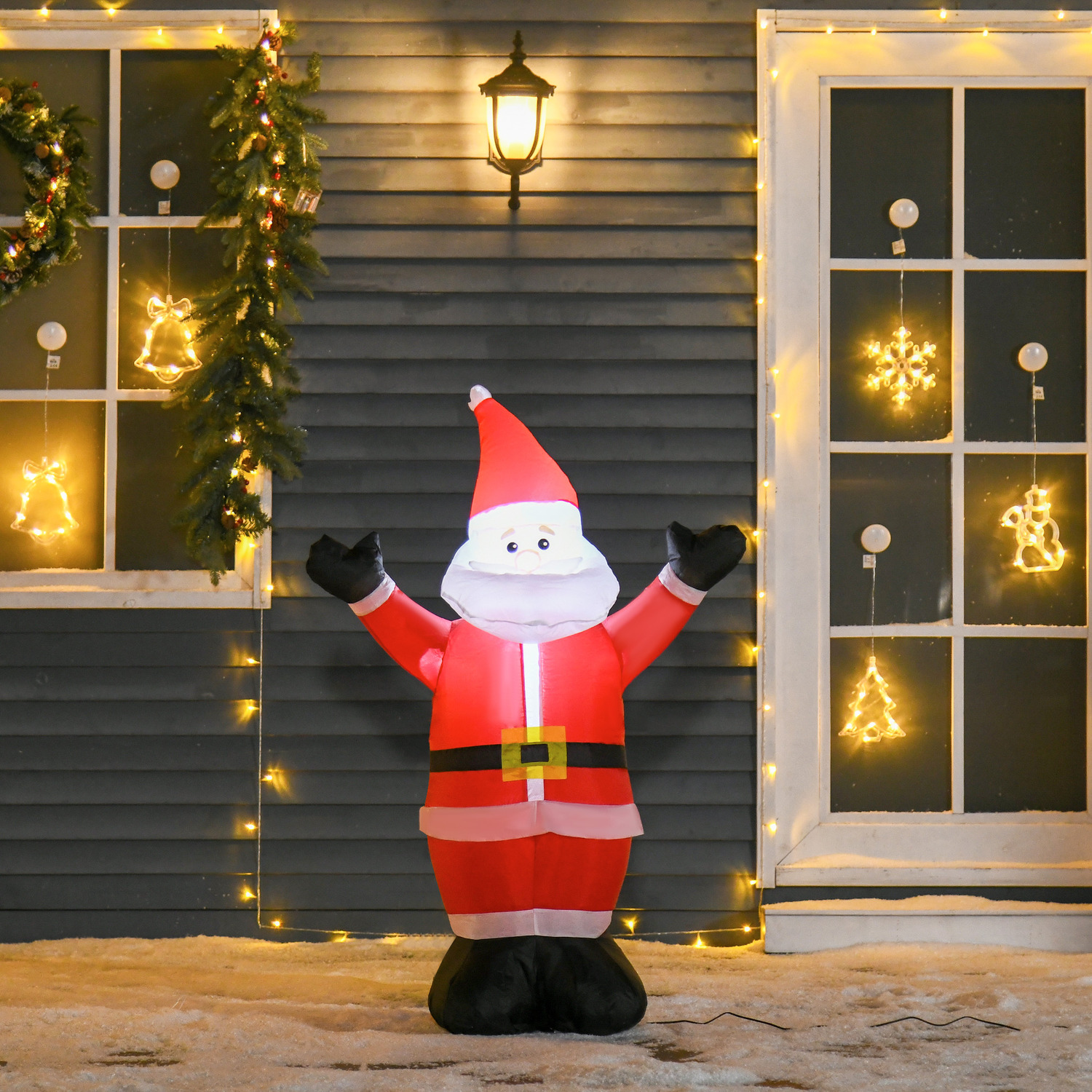 Inflatable 1.2m Tall Santa Claus Xmas Decoration
