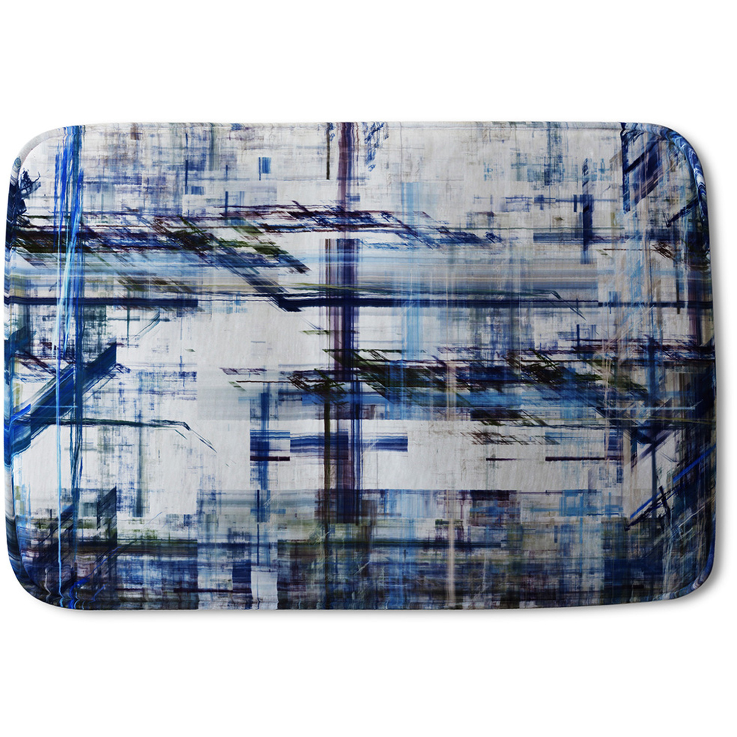 Blue Grunge Pattern Bathmat