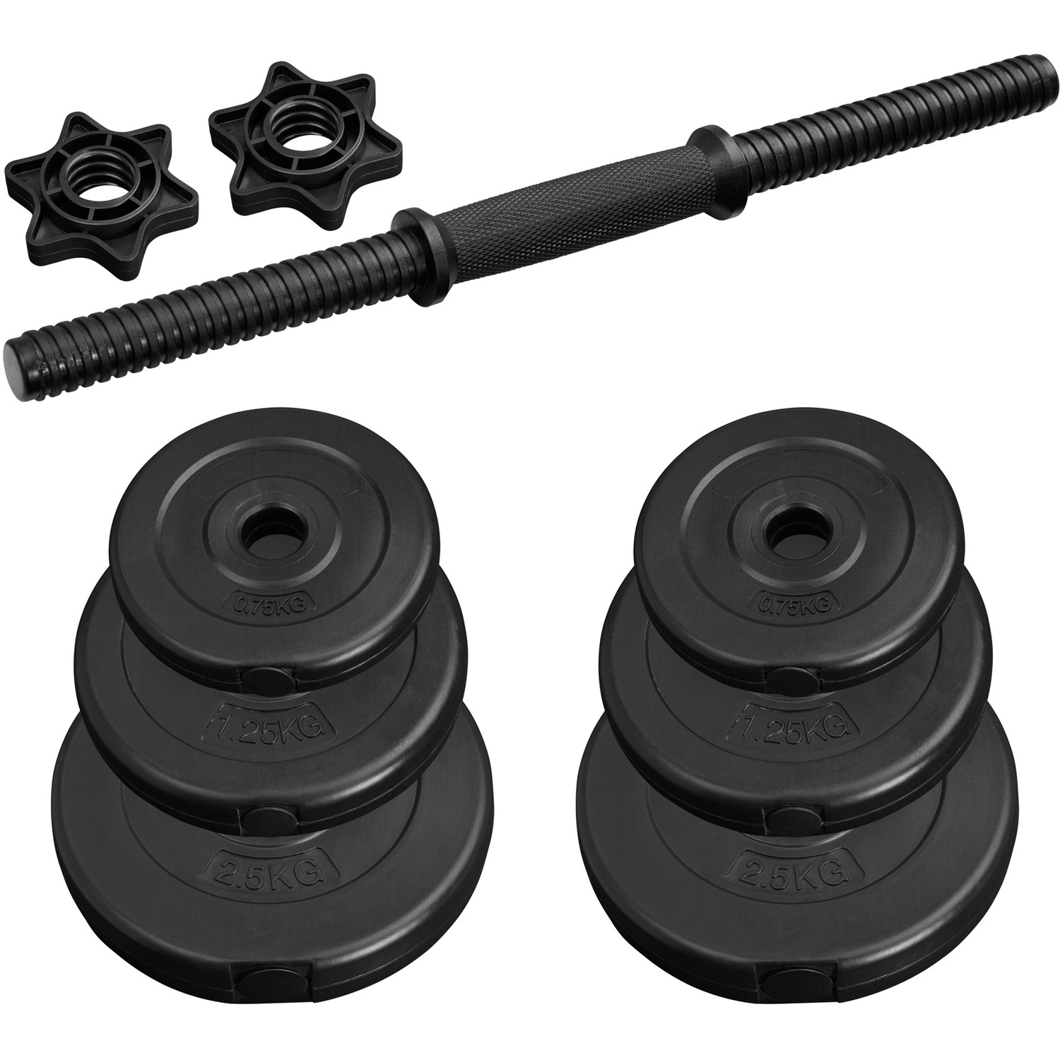 Single Filled Plastic Dumbbell