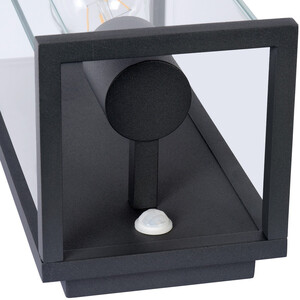 Claire Modern Wall Lantern Light Outdoor PIR Sensor Anthracite IP54