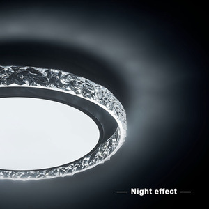 Round Acrylic Flush Mount LED Ceiling Light