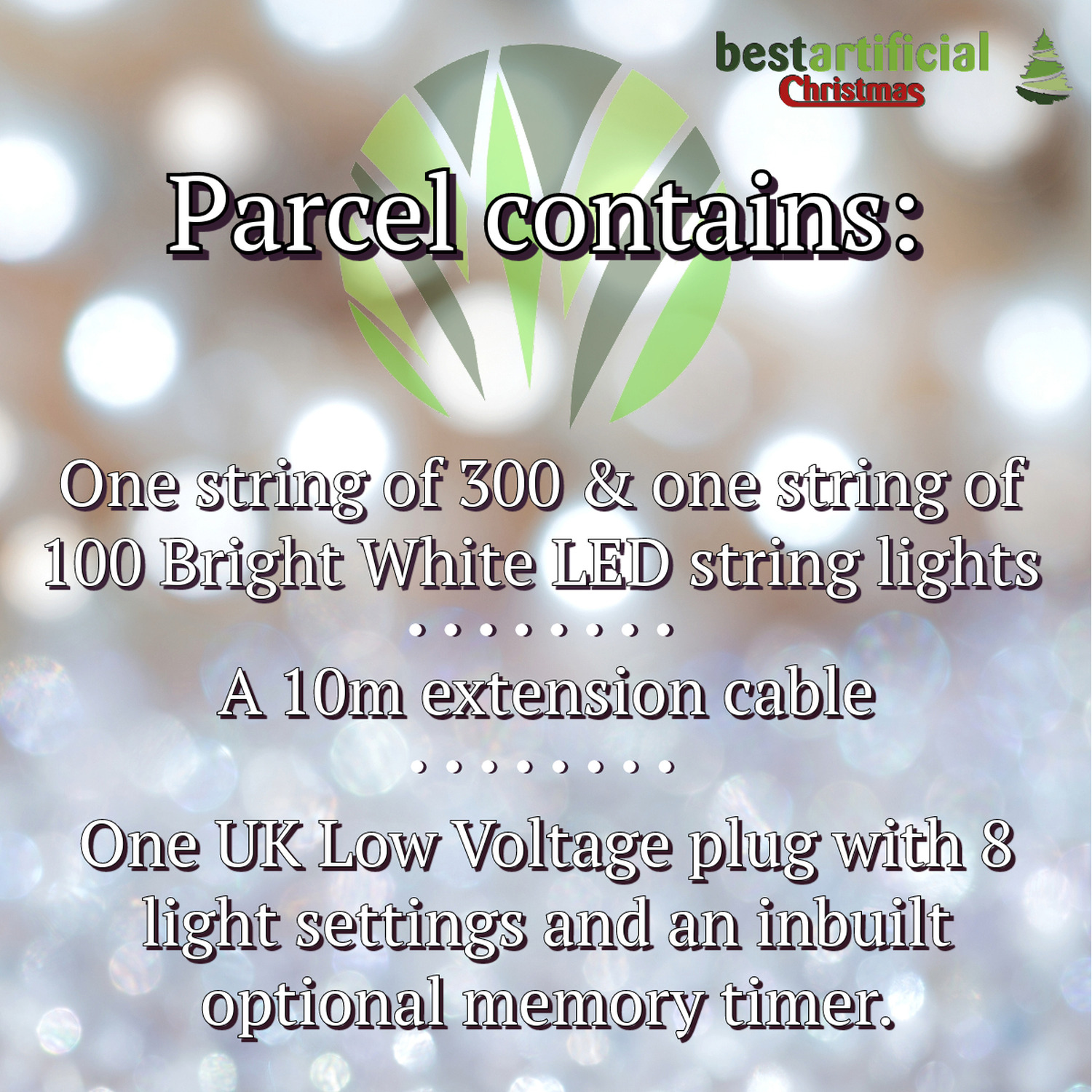 Bright White Connectable Indoor Outdoor Mains Powered String Lights