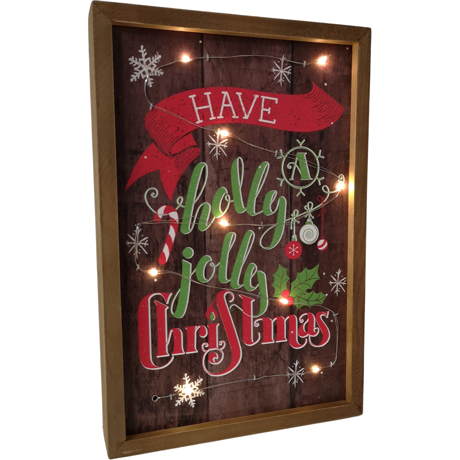Wall Hanging Frame Christmas Decoration with Choice of Festive Design