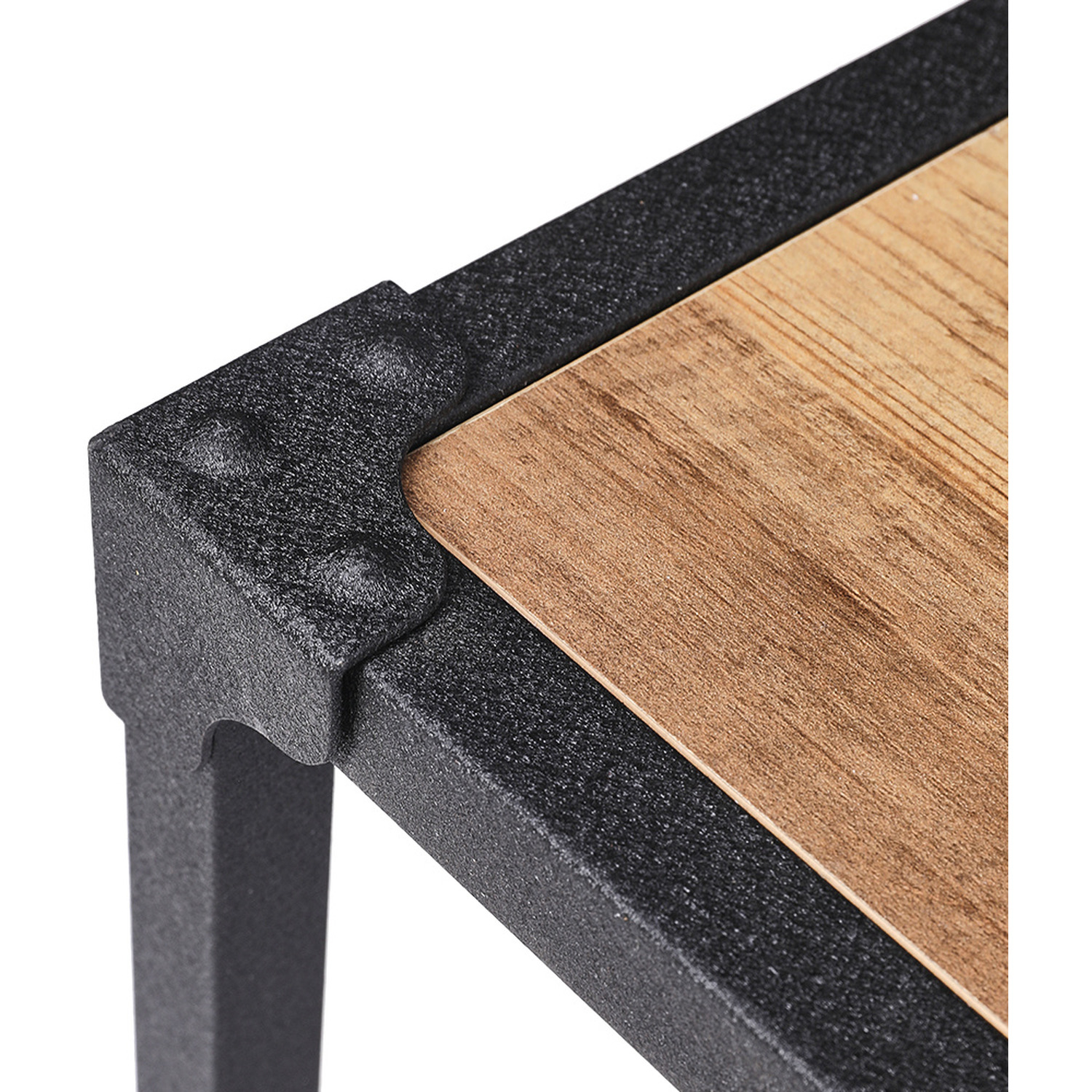 Retro Wood Metal Coffee Table