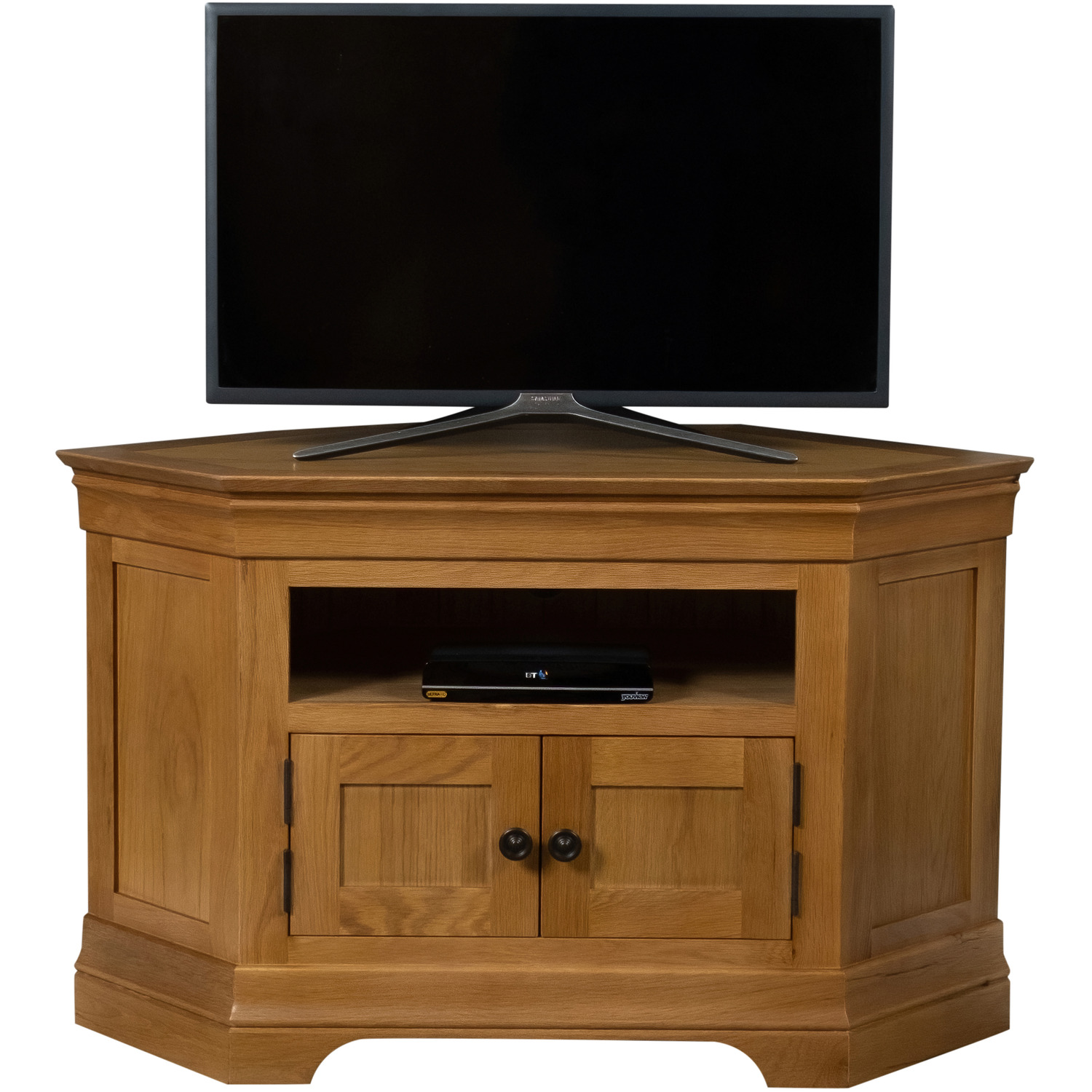 Oak Corner TV Unit