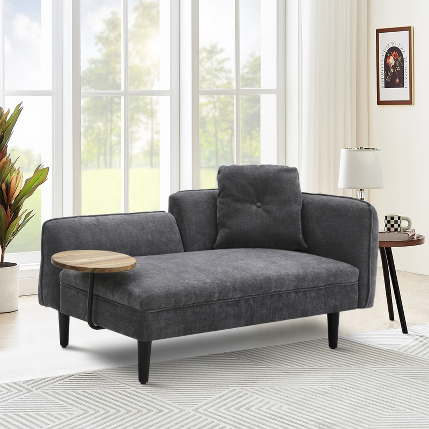 Chaise Lounge with Tray Table