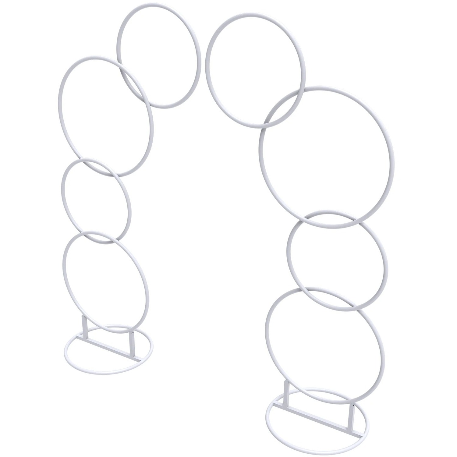 Floral Wedding Arch Metal Circle Hoops