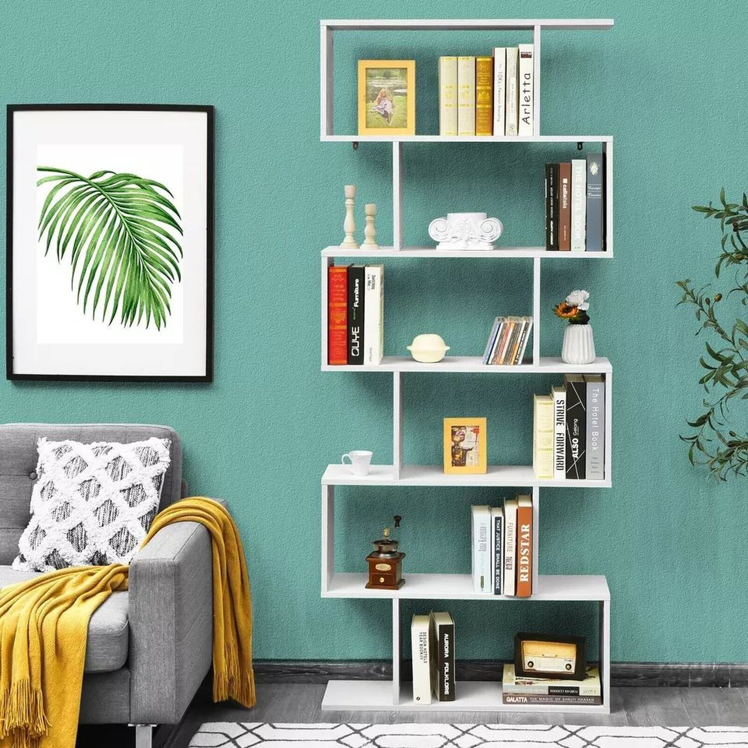 Industrial 6 Tier S Shaped Shelving Unit