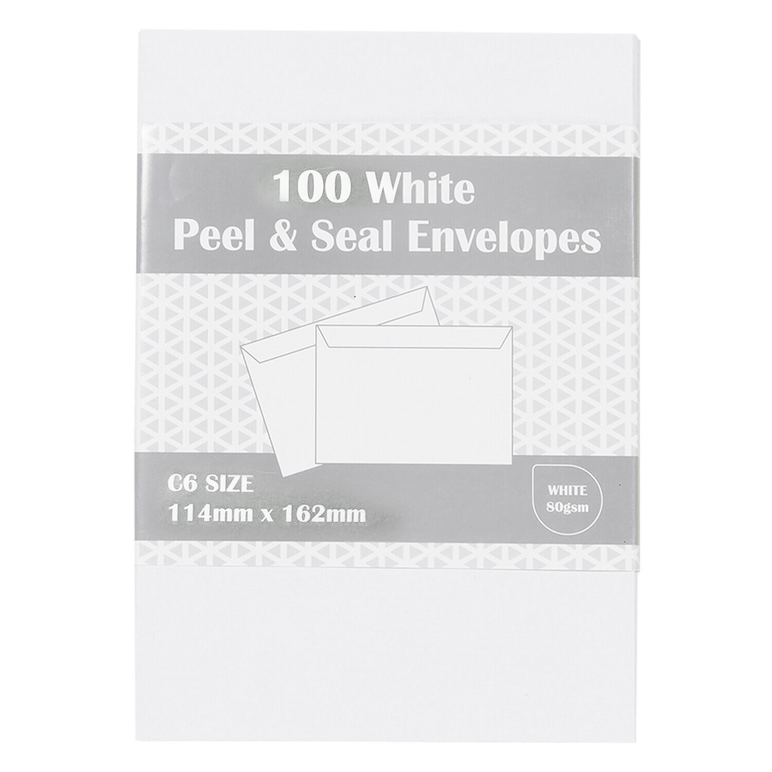 Pack of 100 C6 Self Seal Envelopes