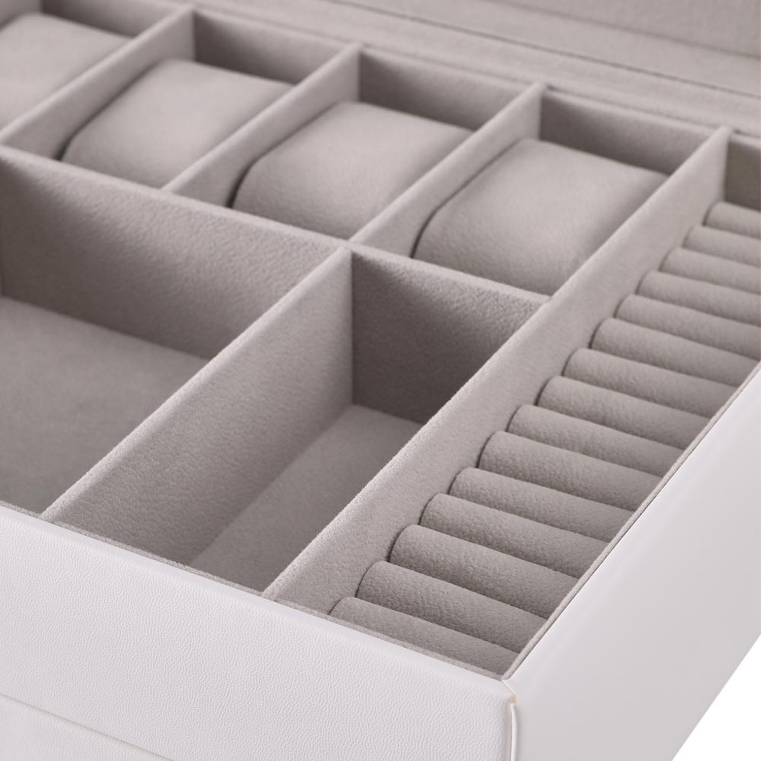 Jewellery Box with Watch Slots and Drawer