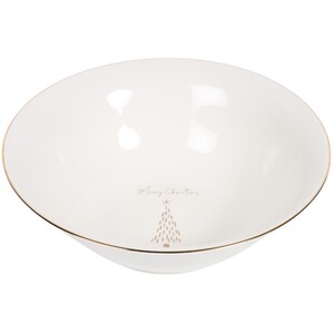 Golden Christmas Tree Serving Bowl