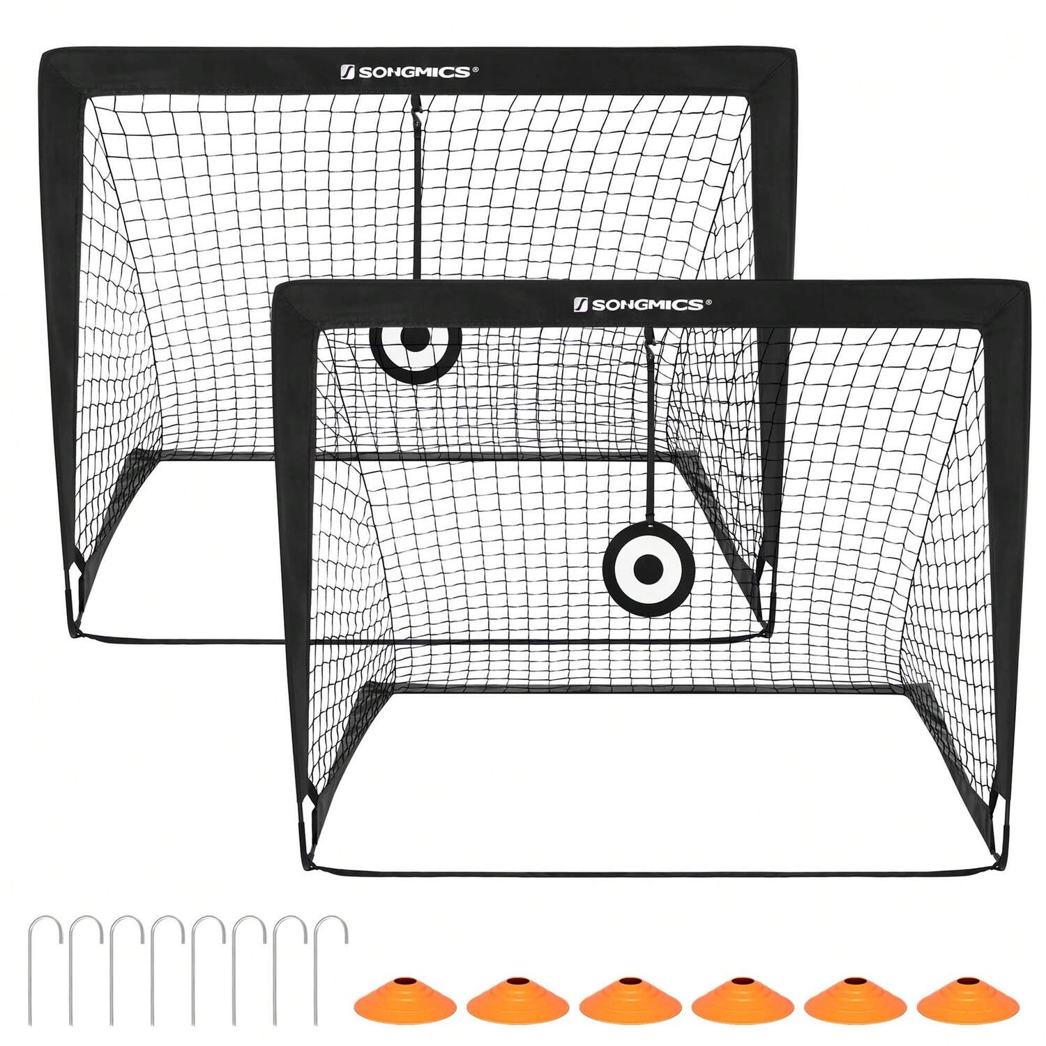 SONGMICS Portable Football Goal Set with Targets