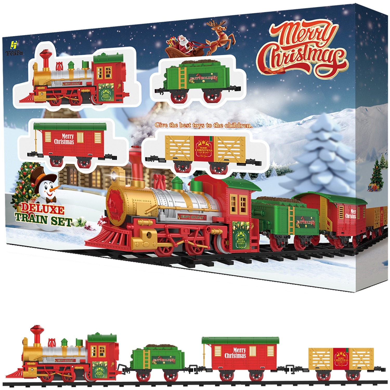 Deluxe Train Track Set For Around Under Christmas Tree