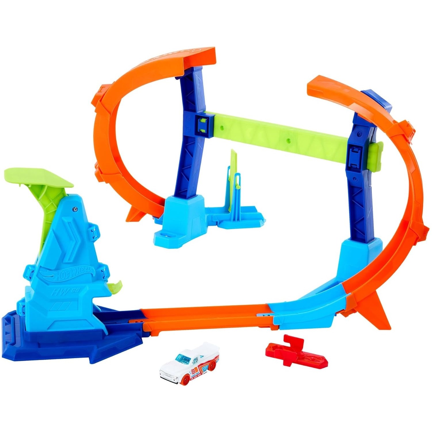 Hot Wheels Flip and Jump Corkscrew Loop Track Set