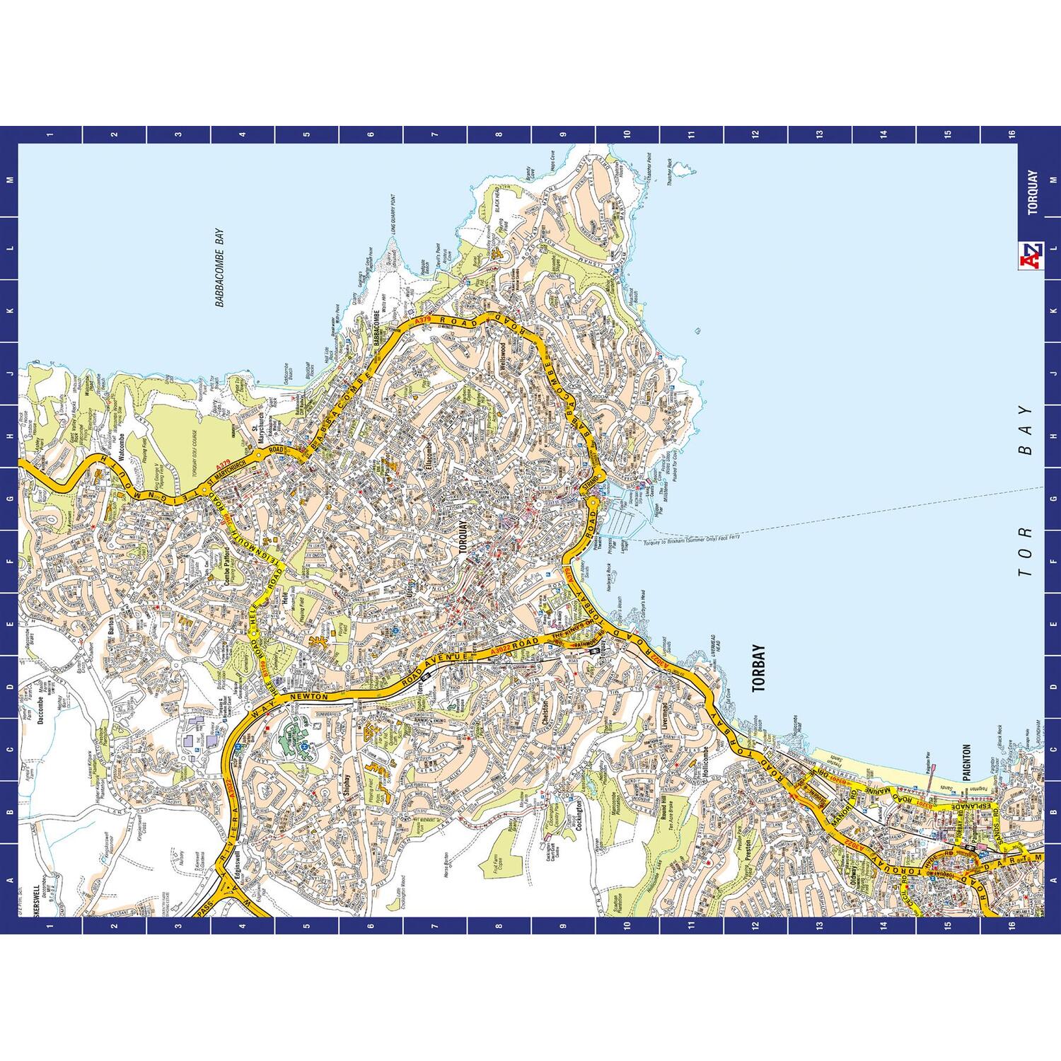 A-Z Map of Torquay 1000 Piece Jigsaw