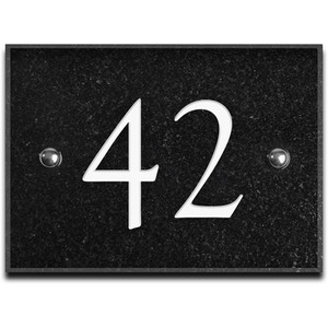 Black Granite House Number 42