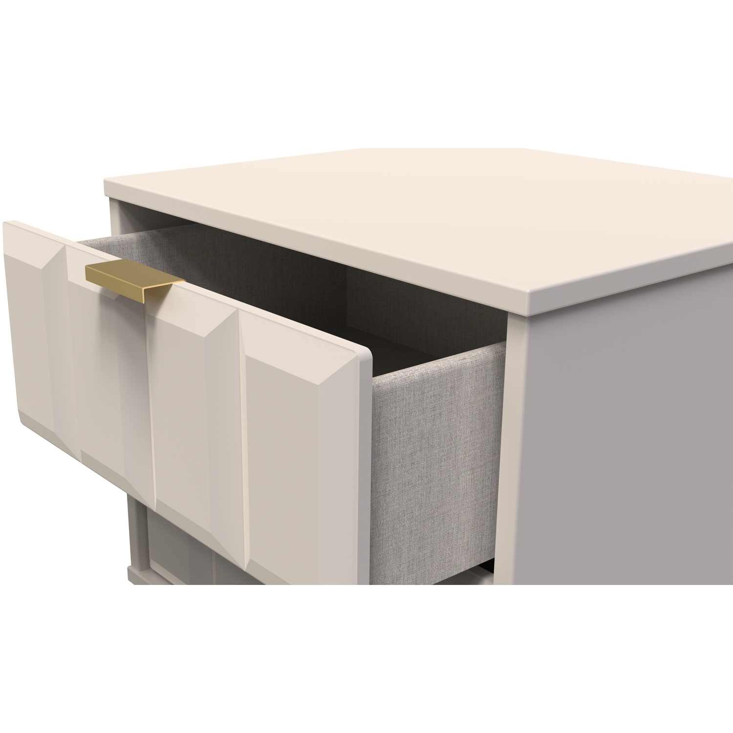 Cube Ready Assembled 2 Drawer Bedside Cabinet