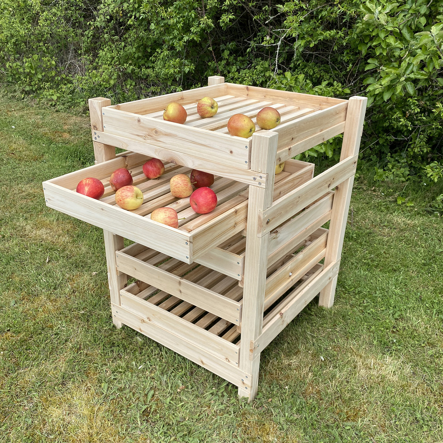 Traditional Wooden Apple Storage Racks