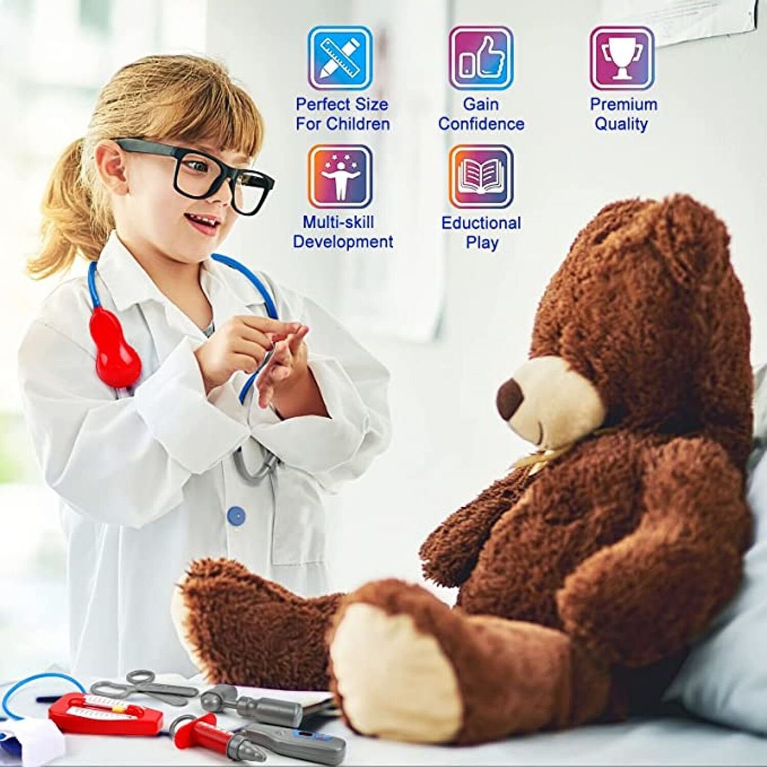 Pretend Doctor Role Play Fancy Dress Up Costume Set