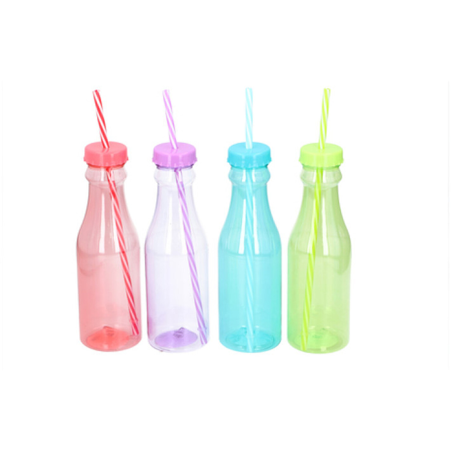 4Pcs Colourful Plastic Drinking Bottle for Kids Ideal for Milk Juice ...