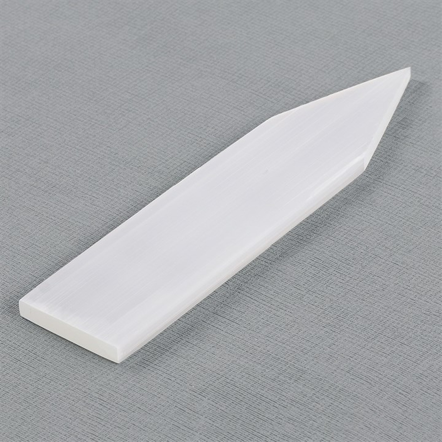 Selenite Flat Pointed Wand, Purifying Crystal Tool