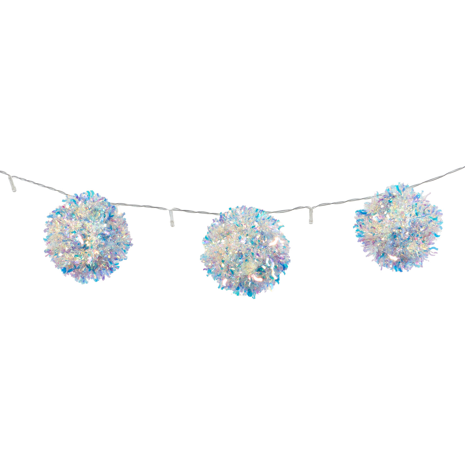 10 LED Iridescent Snowball String Light