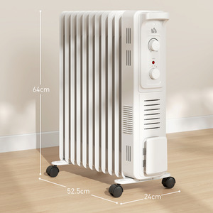 HOMCOM Electric Heater Energy Efficient Portable for Home