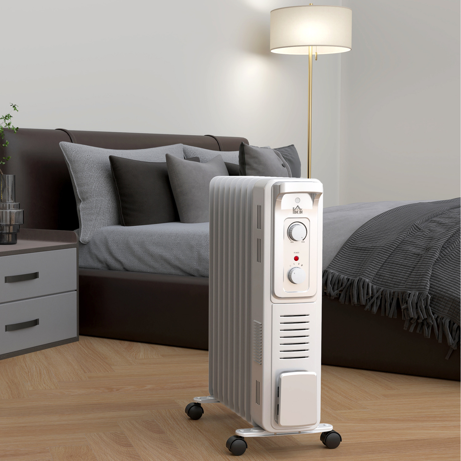 HOMCOM Electric Heater Energy Efficient Portable for Home