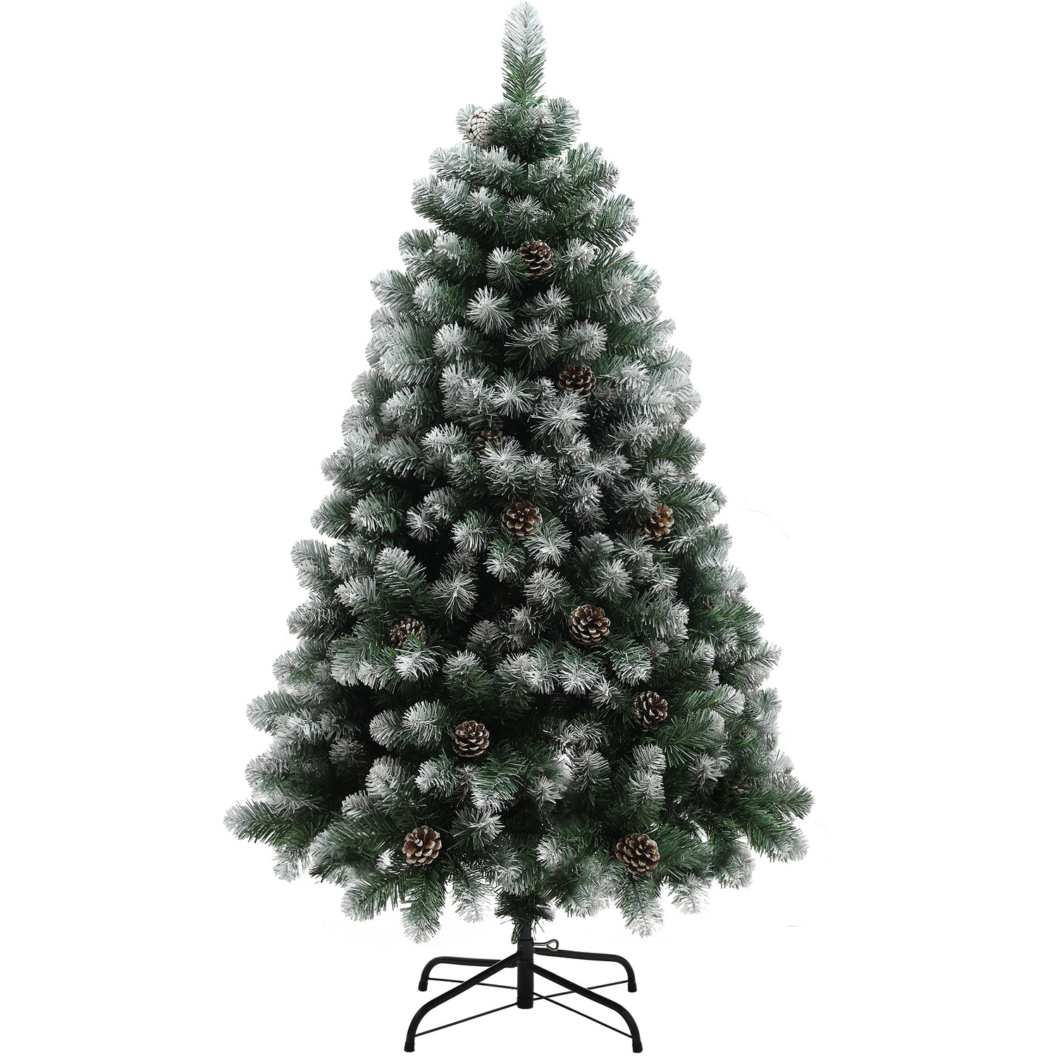 HOMCOM Artificial Pine Christmas Tree w Pinecones and Branches