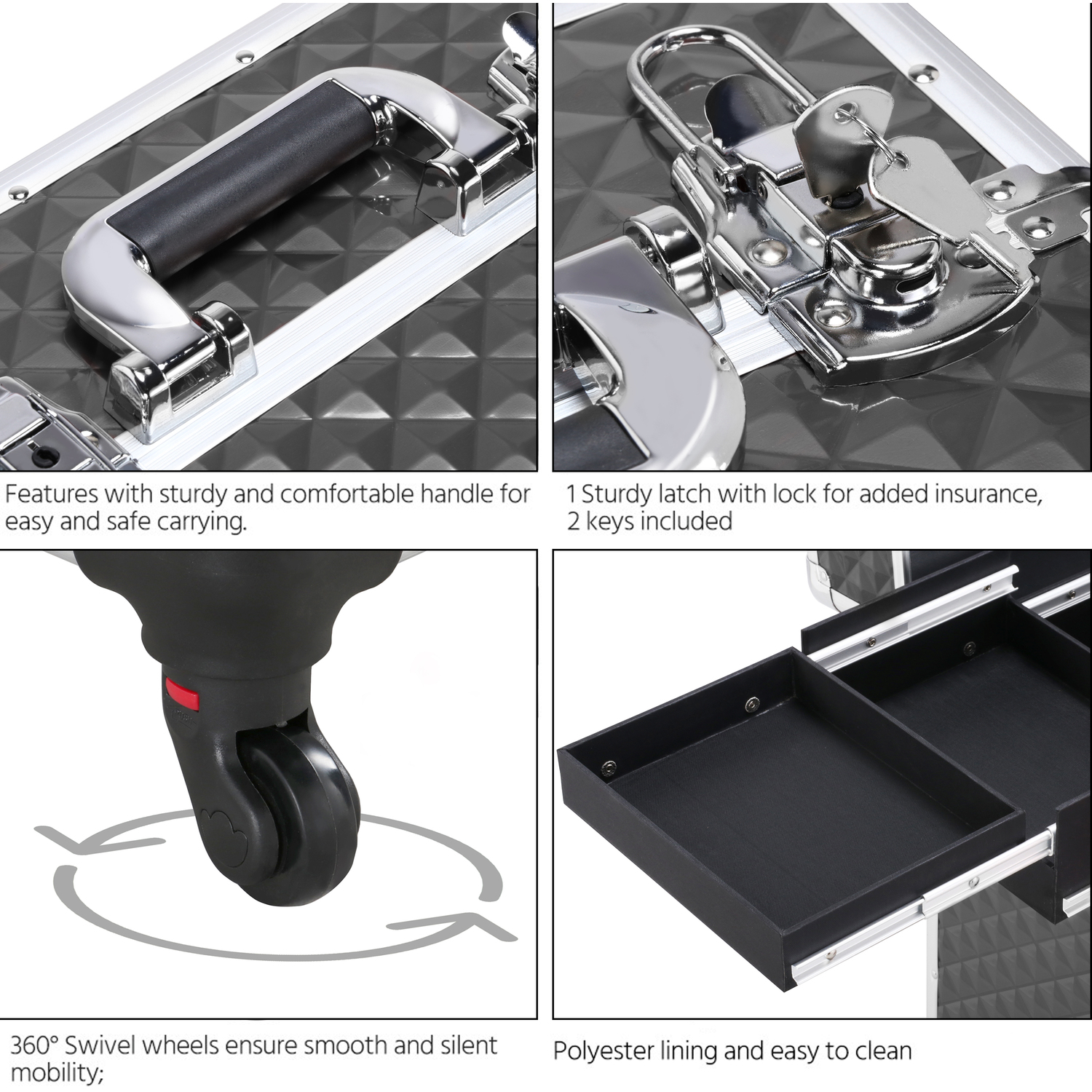 Small Makeup Case with Wheels