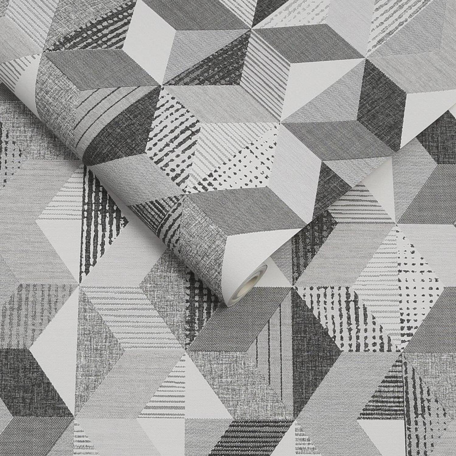 Tribal Geometric Mono Wallpaper