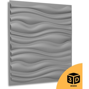 3D Wall Panels with Adhesive Included Wave Effect Design