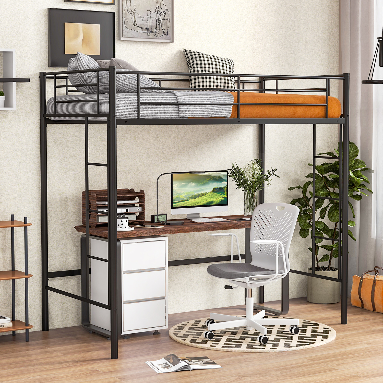 Space-saving Loft Bed Frame