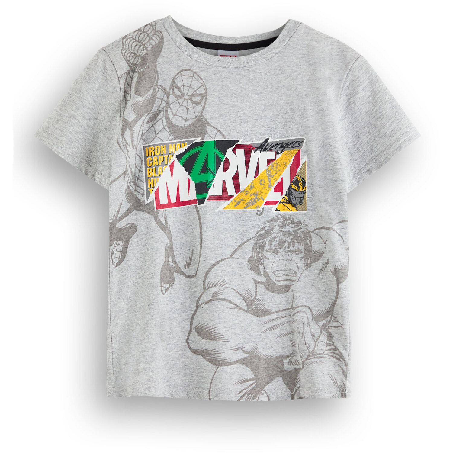 Marvel Front Logo Print Kids Short Sleeved T-Shirt