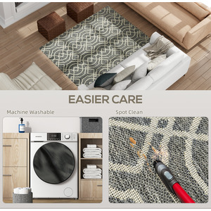 HOMCOM Geometric Pattern Area Rug