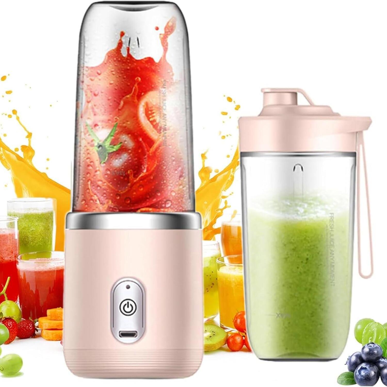 6 Blade Portable Blender Dual Cups 13 4oz