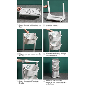 Multifunction Laundry Hamper Washing Clothes Storage Trolley Basket Cart