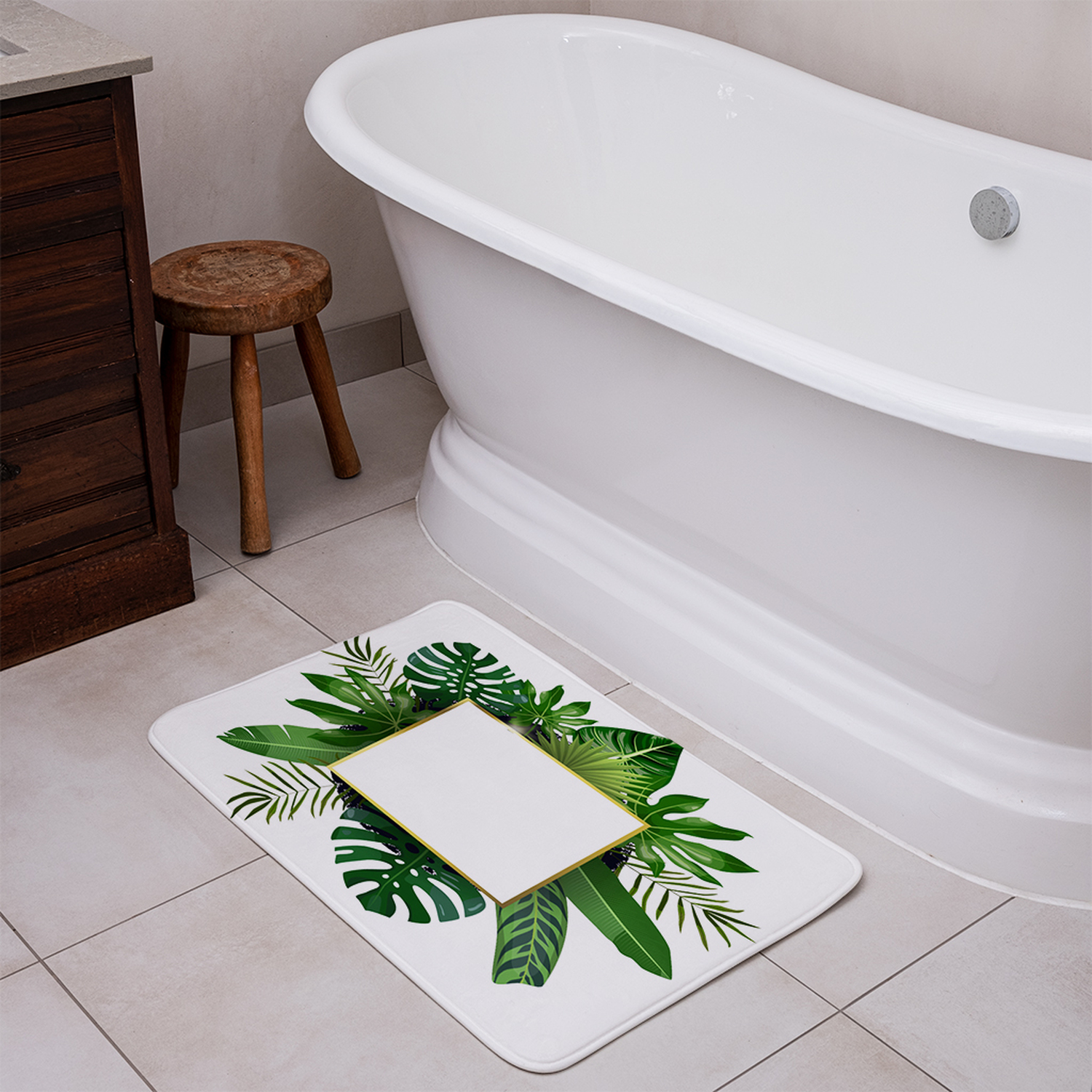 Botanical Frame Soft Bathmat