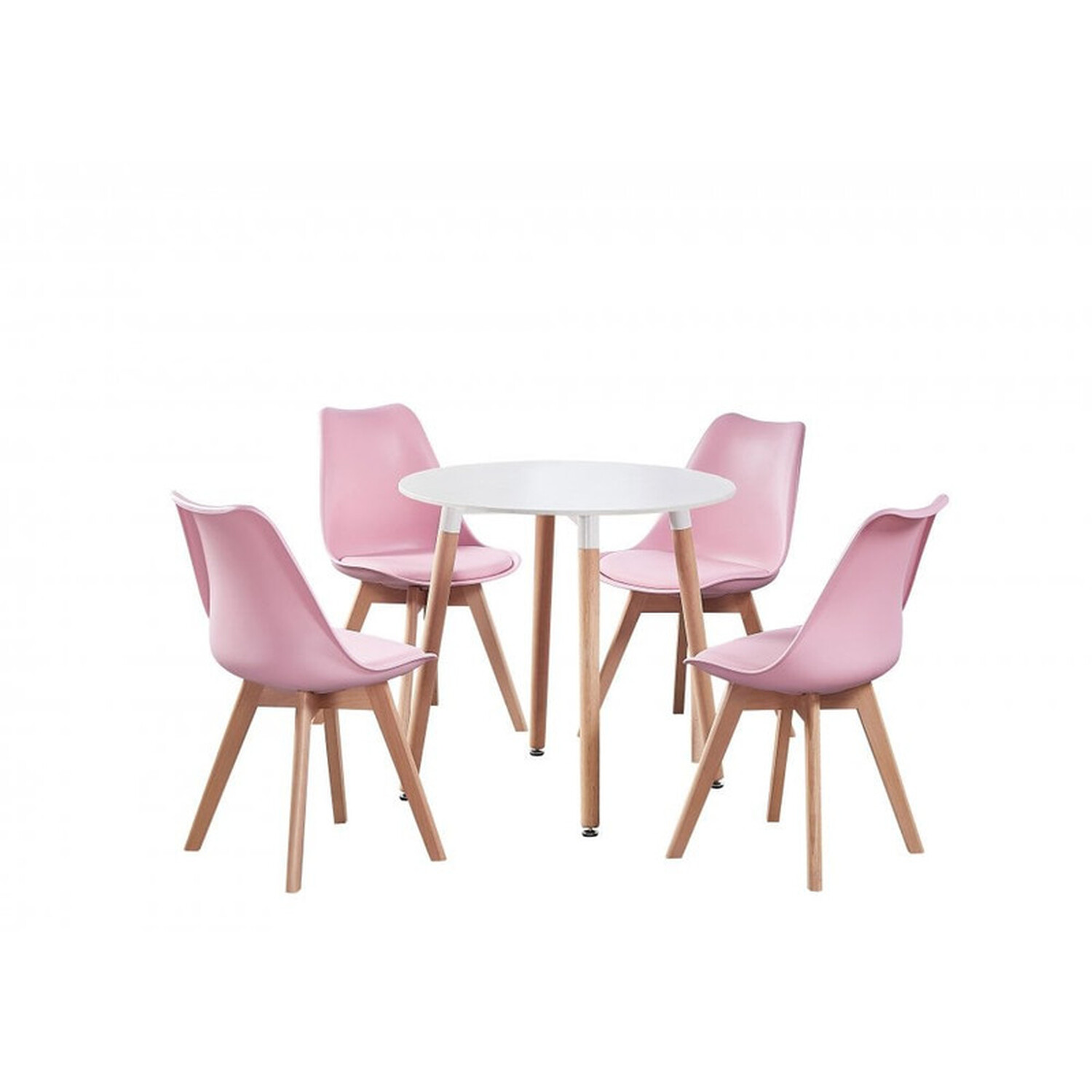 Round Lorenzo Dining Set with a Table and Chairs Set of 4