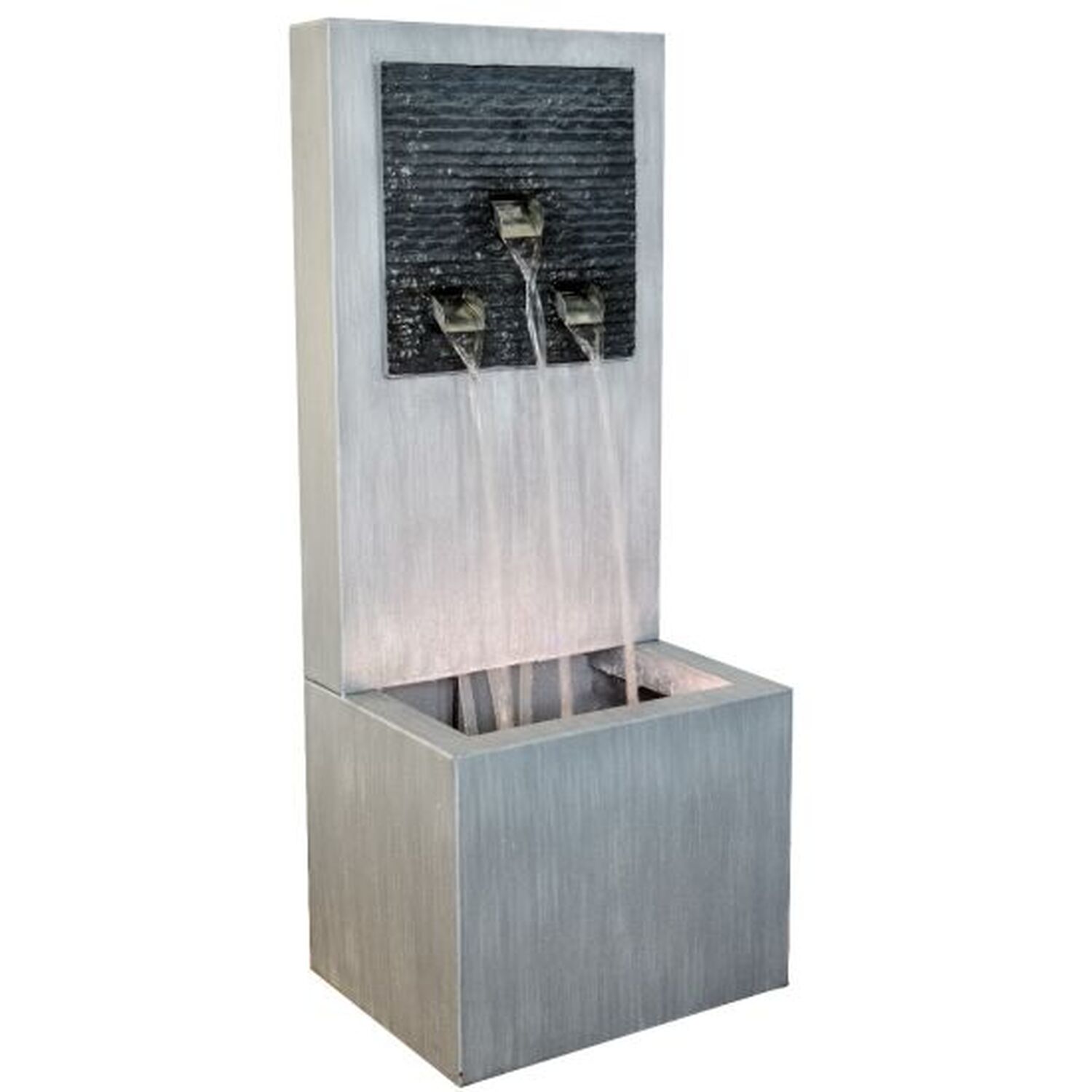 Zinc MultiFall Cascade Modern Metal Water Feature