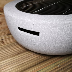 Luxury Concrete Effect Fire Pit BBQ Grill