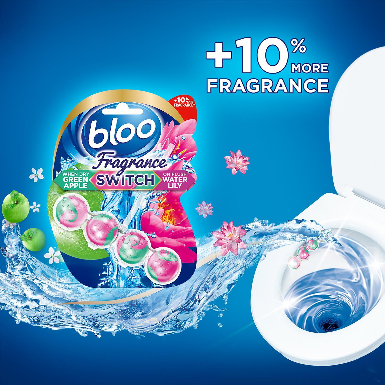 Bloo Toilet Rim Blocks Fragrance Switch Water Lily and Green Apple