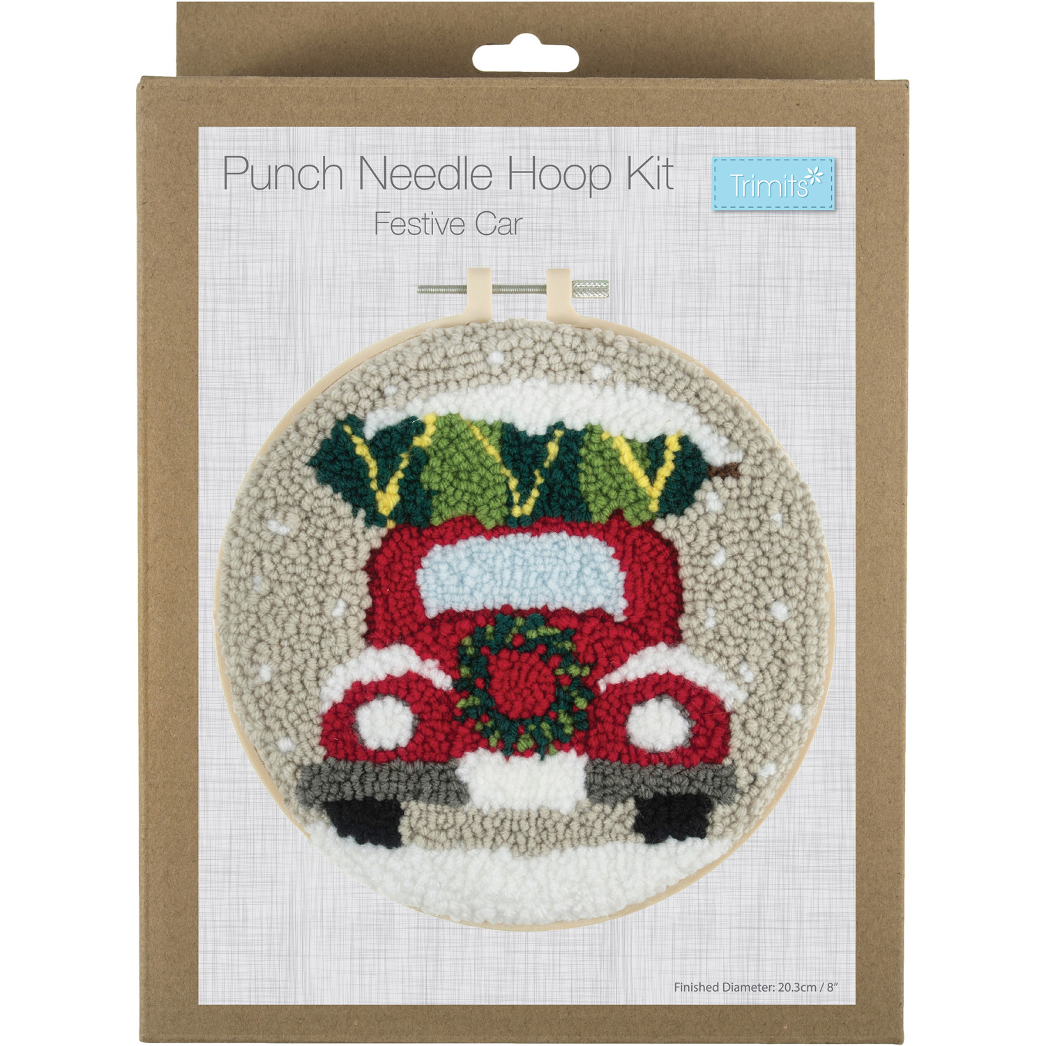 Trimits Punch Needle Hoop Kit Christmas Pudding