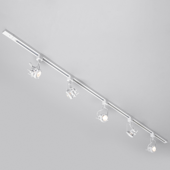 2m Track Light Kit with Greenwich Spotlight Heads and LED Bulbs