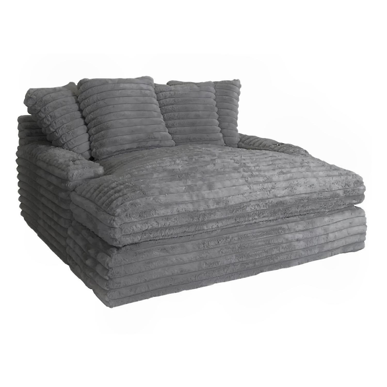AX LIVING - Savanna Cord Cinema Sofa - Grey / 2 – FurnitureCompare