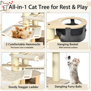 Cat Tree and Tower Multi-level Vertical Cat House