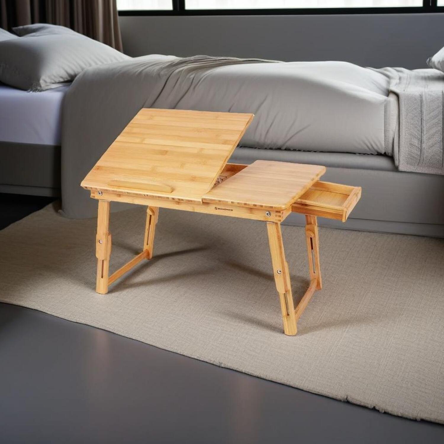 Bamboo Laptop Desk Stand with Tray